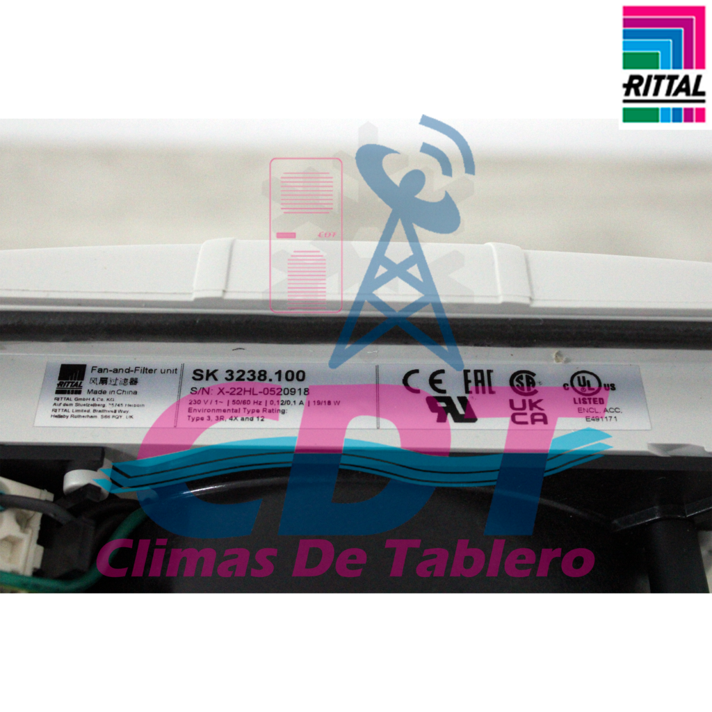 Ventilador Rittal Modelo 3238.100 - Climas de Tablero