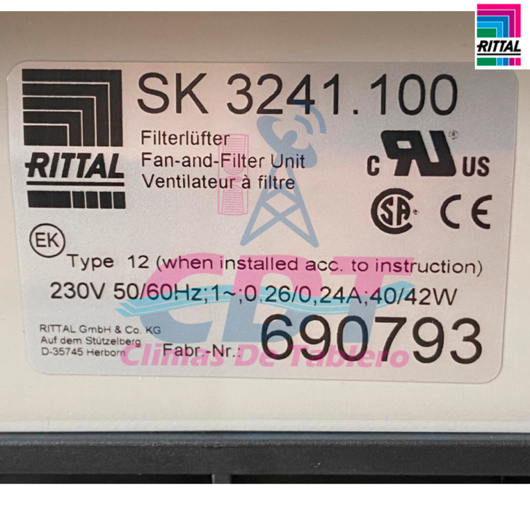 Ventilador Rittal Modelo 3241.100 - Climas de Tablero