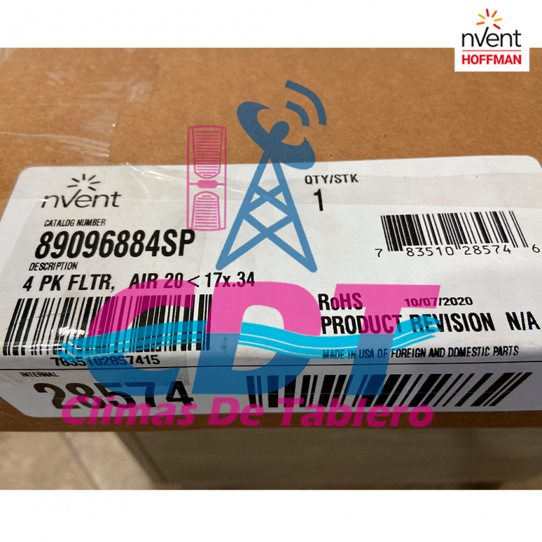 Filtro metalico lavable nVent HOFFMAN Modelo 89096884SP - Climas de Tablero