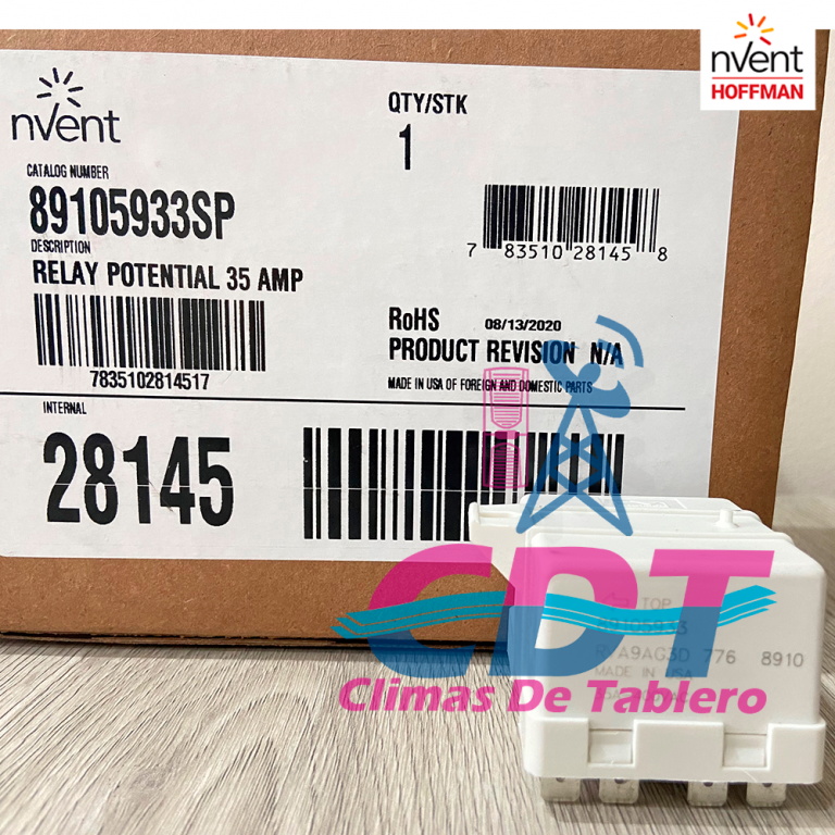 Relevador nVent HOFFMAN Modelo 89105933SP - Climas de Tablero