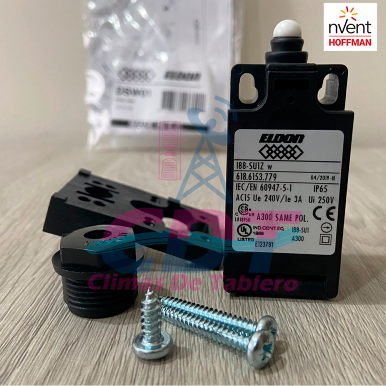 * Interruptor de puerta nVent HOFFMAN Modelo DSW01 - Climas de Tablero