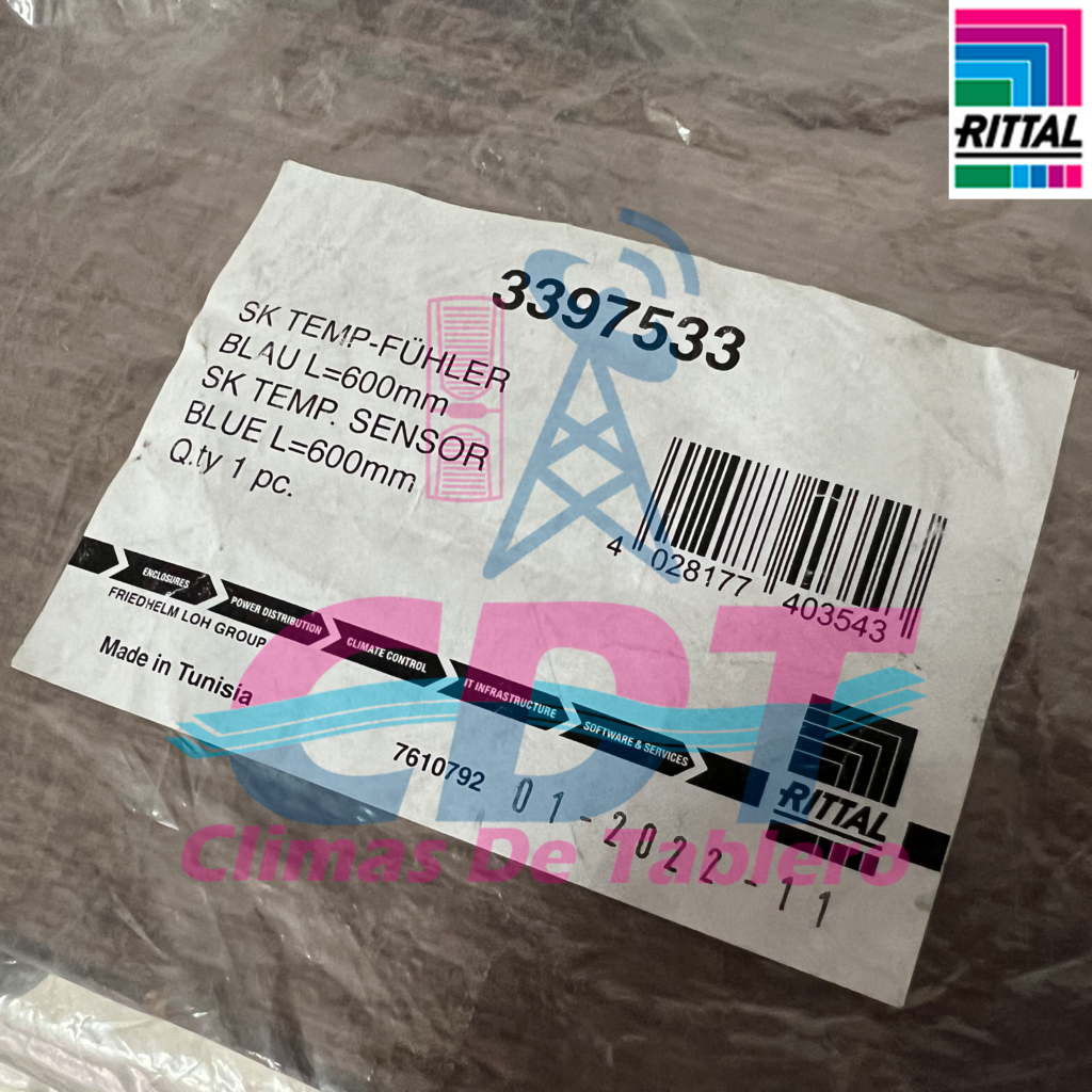 Sensor Térmico Azul Rittal modelo 3397.533 - Climas de Tablero