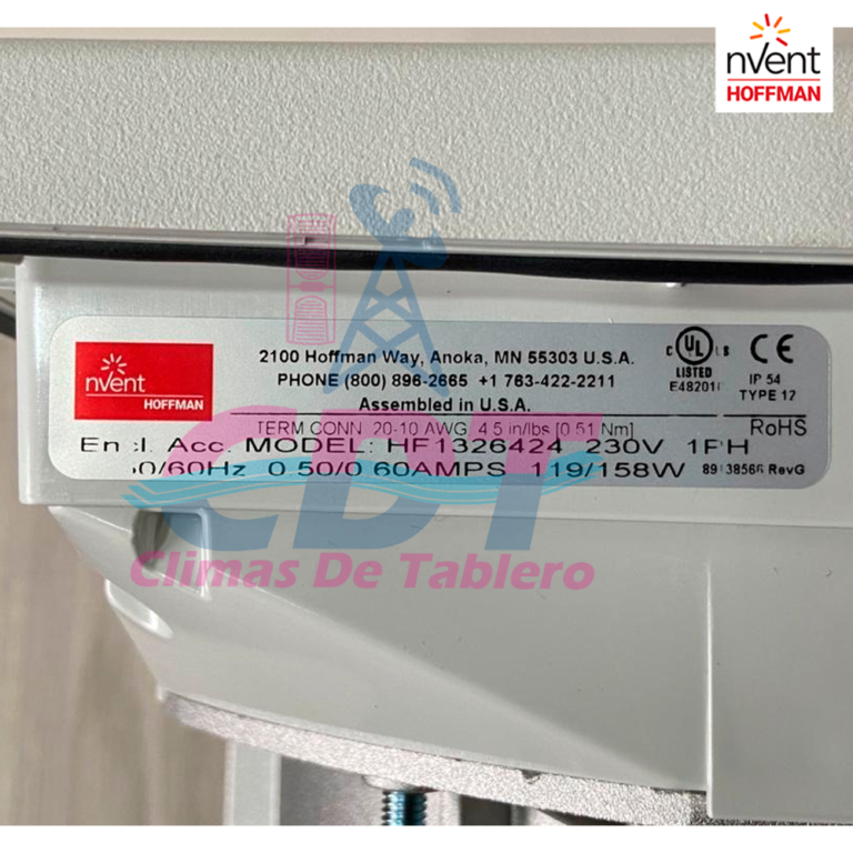 Ventilador con filtro de montaje lateral nVent HOFFMAN Modelo HF1326424 ...