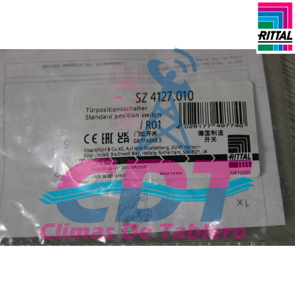 Interruptor de puerta Rittal Modelo 4127.010 - Climas de Tablero