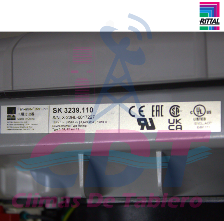 Ventilador Rittal Modelo 3239110 - Climas de Tablero