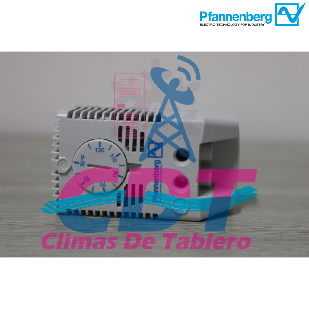 Termostato marca Pfannenberg, modelo: 17121000010 - Climas de Tablero