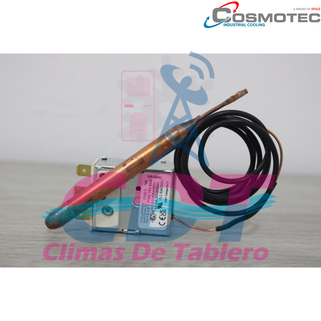 Termostato marca Cosmotec, modelo: 0300000010 - Climas de Tablero